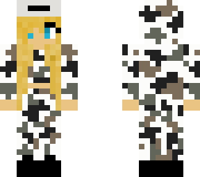 Blonde Army Girl | Minecraft Skin