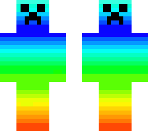 Rainbow Creeper | Minecraft Skins
