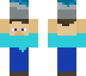 Steve Holding a Water Bucket | Minecraft Skin