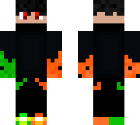 slime and fire ninja boy | Minecraft Skin