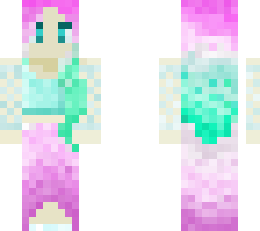 blue pink girl | Minecraft Skin