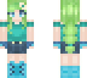beaty girl with head by Zethev | Minecraft Skin