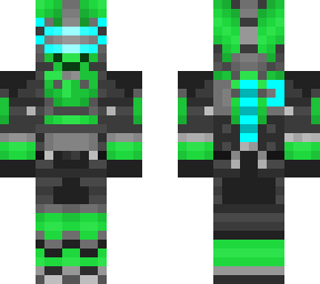 Dead Space Sprawl Security team - Green | Minecraft Skin