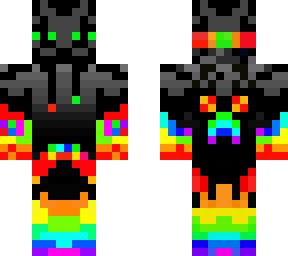 Rainbow enderman | Minecraft Skin