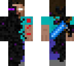Enderman fusion with a diamond sword | Minecraft Skin