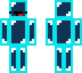 Blue Outline Skeppy | Minecraft Skin