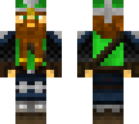 Dwarven Style Warrior (Green) | Minecraft Skin