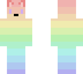 simple rainbow pastel fox | Minecraft Skin