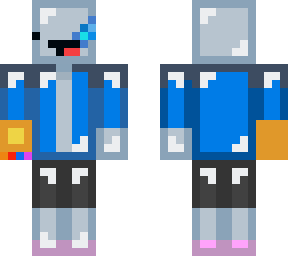 Skeppy Sans Thanos with Fire eye | Minecraft Skin
