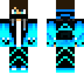 Blue hooded ninja | Minecraft Skin