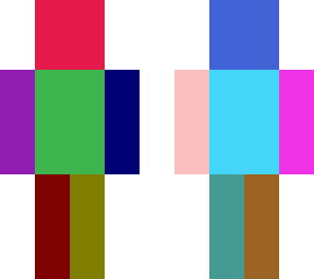 Color-coded Template | Minecraft Skin