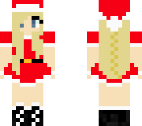 cute santa girl | Minecraft Skin