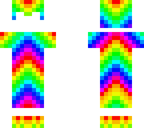 Rainbow Armour base for body layer | Minecraft Skin