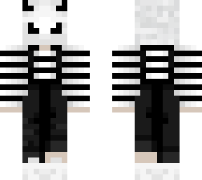 Black and white overalls with mask | Minecraft Skin