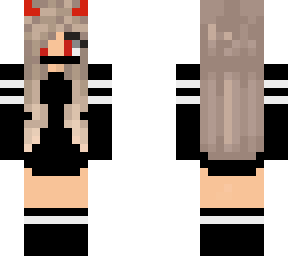 Pink haired full demon fix | Minecraft Skin