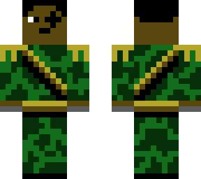 Classic Black Military General | Minecraft Skin