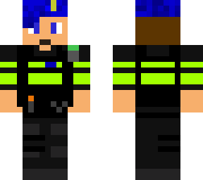 Politie Unifirm met vuurwapen en baret | Minecraft Skin