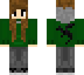 green hoodie girl | Minecraft Skin