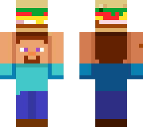 Steve holding Krabby Patty | Minecraft Skin
