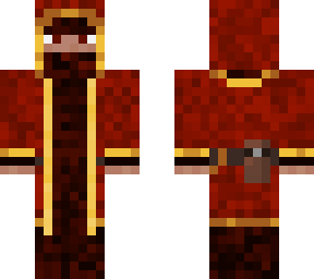 long robe red human wandering trader | Minecraft Skin