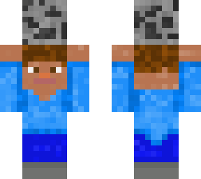 Steve holding a coal ore | Minecraft Skin