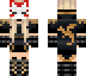 Kitsune mask upgrade | Minecraft Skin