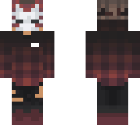 Red Pvp Mask BOy | Minecraft Skin