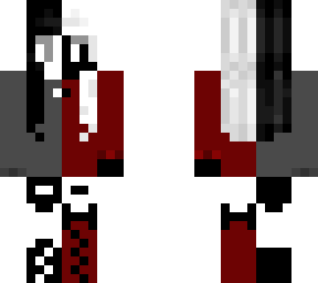 Half n Half, Black and White | Minecraft Skin