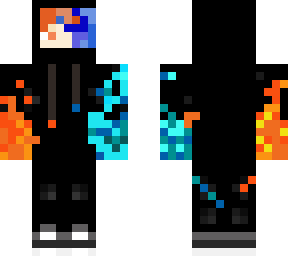 Fire And Water Jaket | Minecraft Skin
