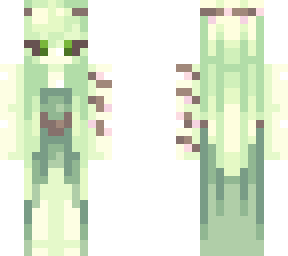 Dryad Girl Green Skin Forest Nature Elemental Minecraft Skins