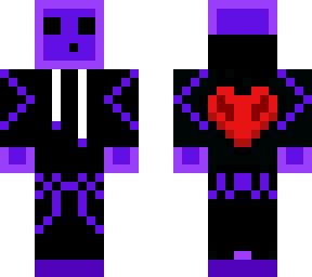 purple slime with hardcore heart | Minecraft Skin
