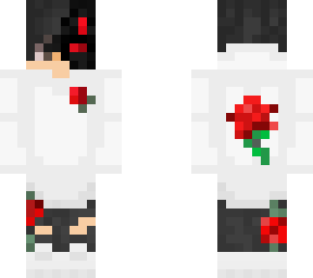 Red Rose Edgy Boy | Minecraft Skin