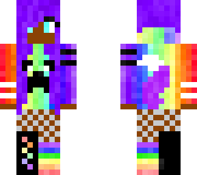 rainbow fox girl | Minecraft Skin