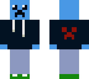 Cool blue creeper | Minecraft Skin