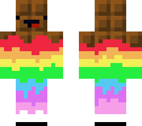 Chocolate Bar with Rainbow Wrapper and Shoes | Minecraft Skin
