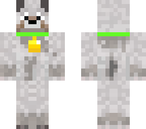 Tamed green collar wolf | Minecraft Skin