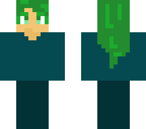 Girl with Green hair | Minecraft Skin