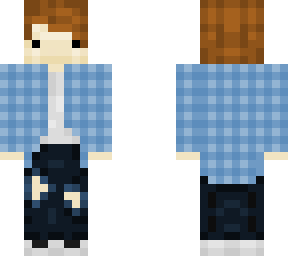 Faded Blue Plaid Boy | Minecraft Skin
