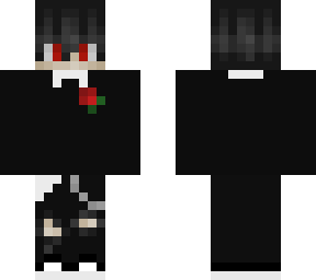 Goth Boy With White Collar | Minecraft Skin