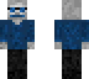 Skeleton blue with glasses | Minecraft Skin