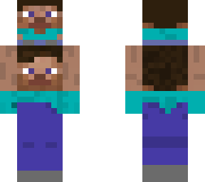 Steve holding a steve head | Minecraft Skin