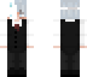 A Frosty Butler with a Snow Foy Mask | Minecraft Skin