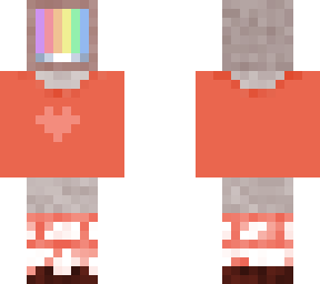 tvhead television kawaii cute girl pink | Minecraft Skins