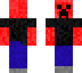 Updated Red Creeper Skin | Minecraft Skin