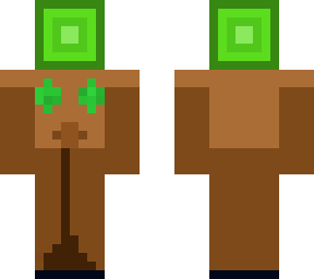Emerald villager holding emerald block | Minecraft Skin
