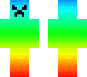 Rainbow Noob | Minecraft Skins