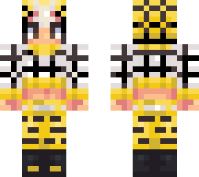 Black, white and gold Guido Mista | Minecraft Skin