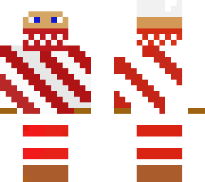 Candy cane man | Minecraft Skin