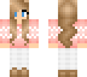Cute Pink Sweater Girl | Minecraft Skin
