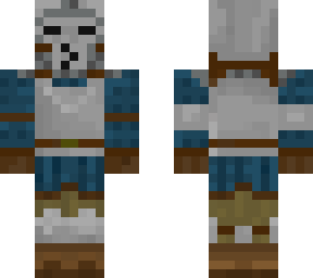 Knight with gambeson and italian bascinet | Minecraft Skin